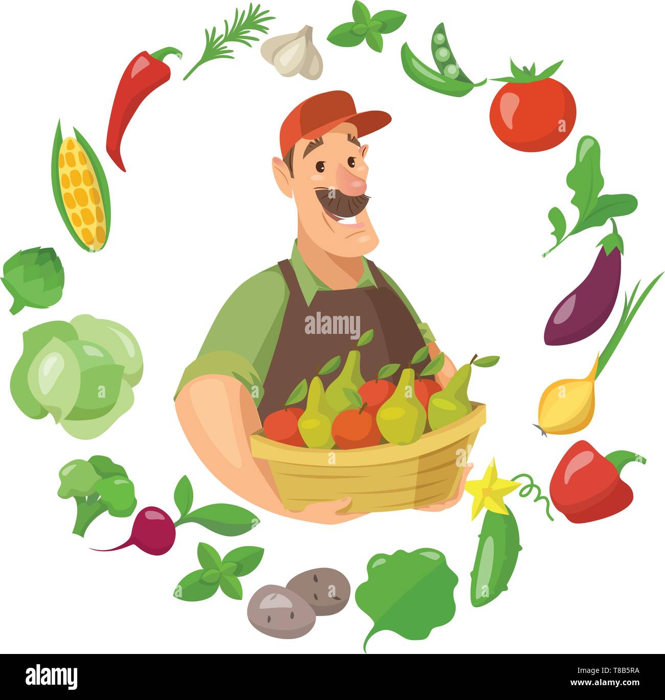 Man farmer potato vegetable Cut Out Stock Images & Pictures - Alamy