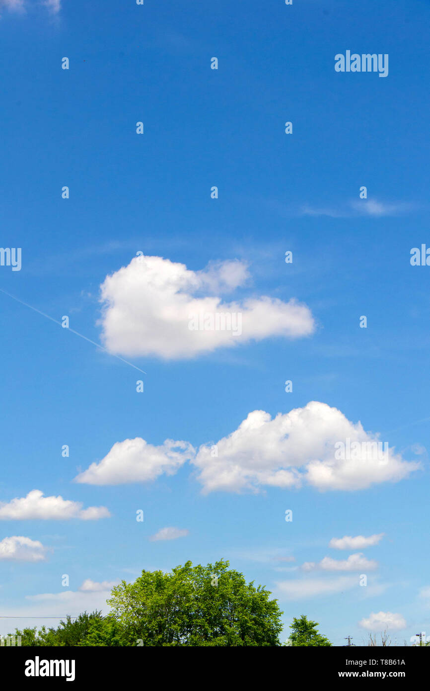 Air clouds in the blue sky. Natural banner - Image Stock Photo - Alamy