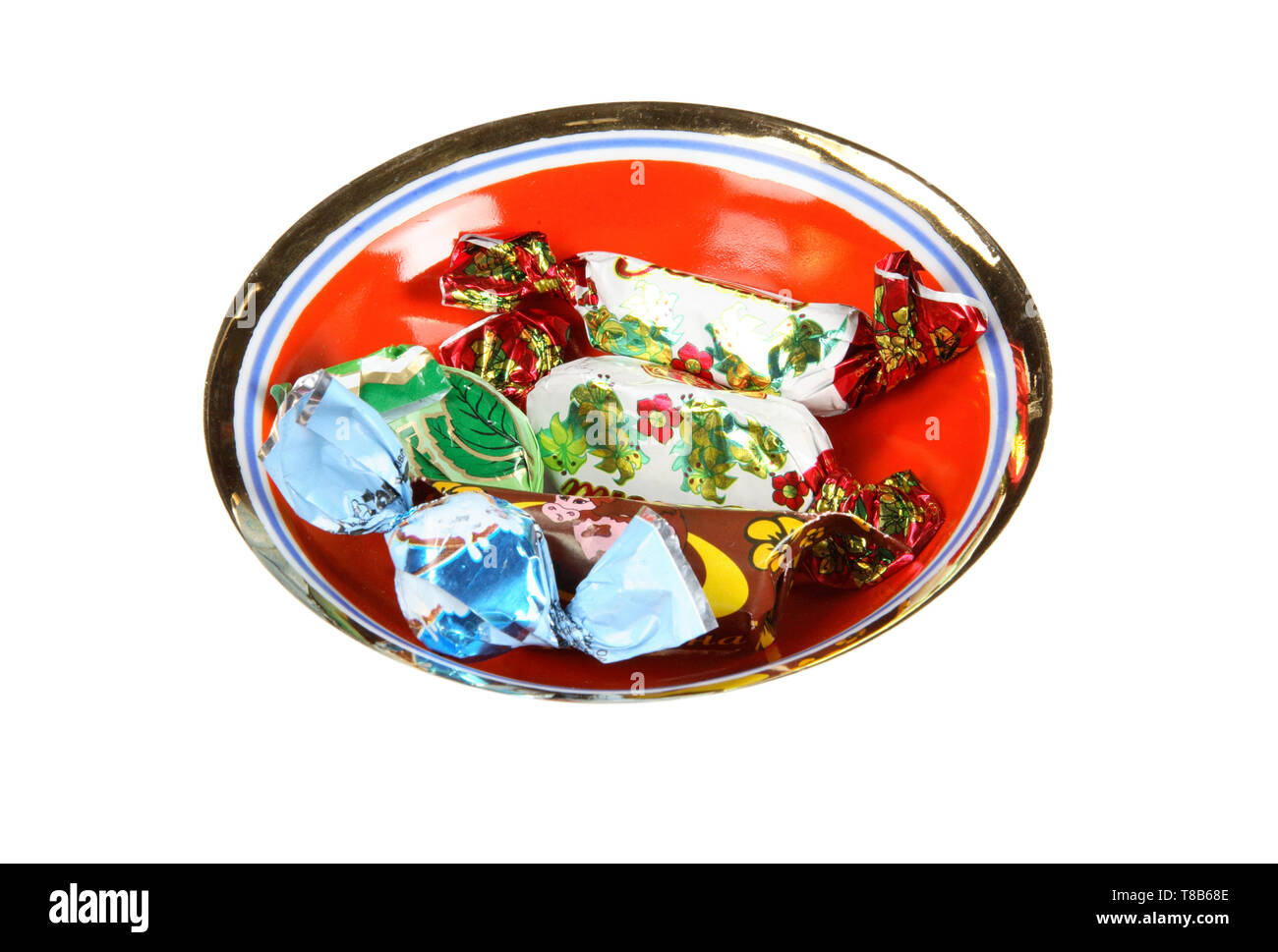 Red yellow candies on Cut Out Stock Images & Pictures - Alamy