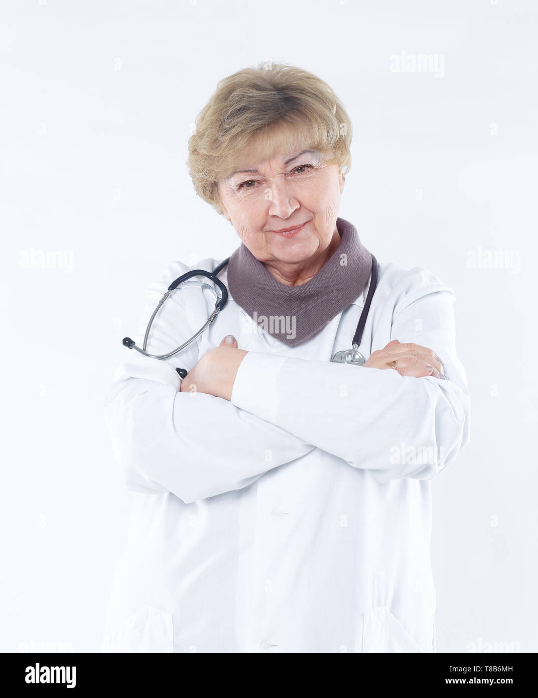 portrait of an experienced physician.isolated on white background Stock ...