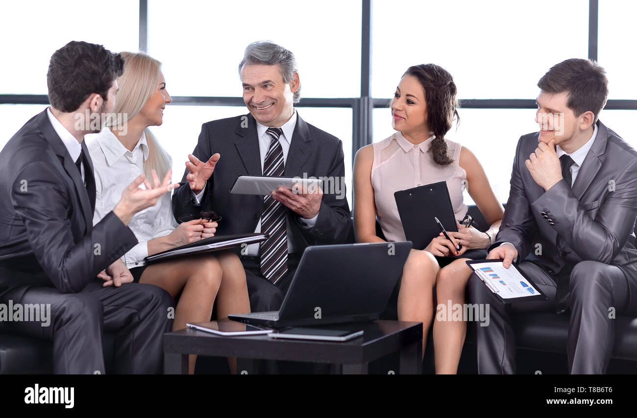 business partners at an informal meeting.the concept of cooperation ...