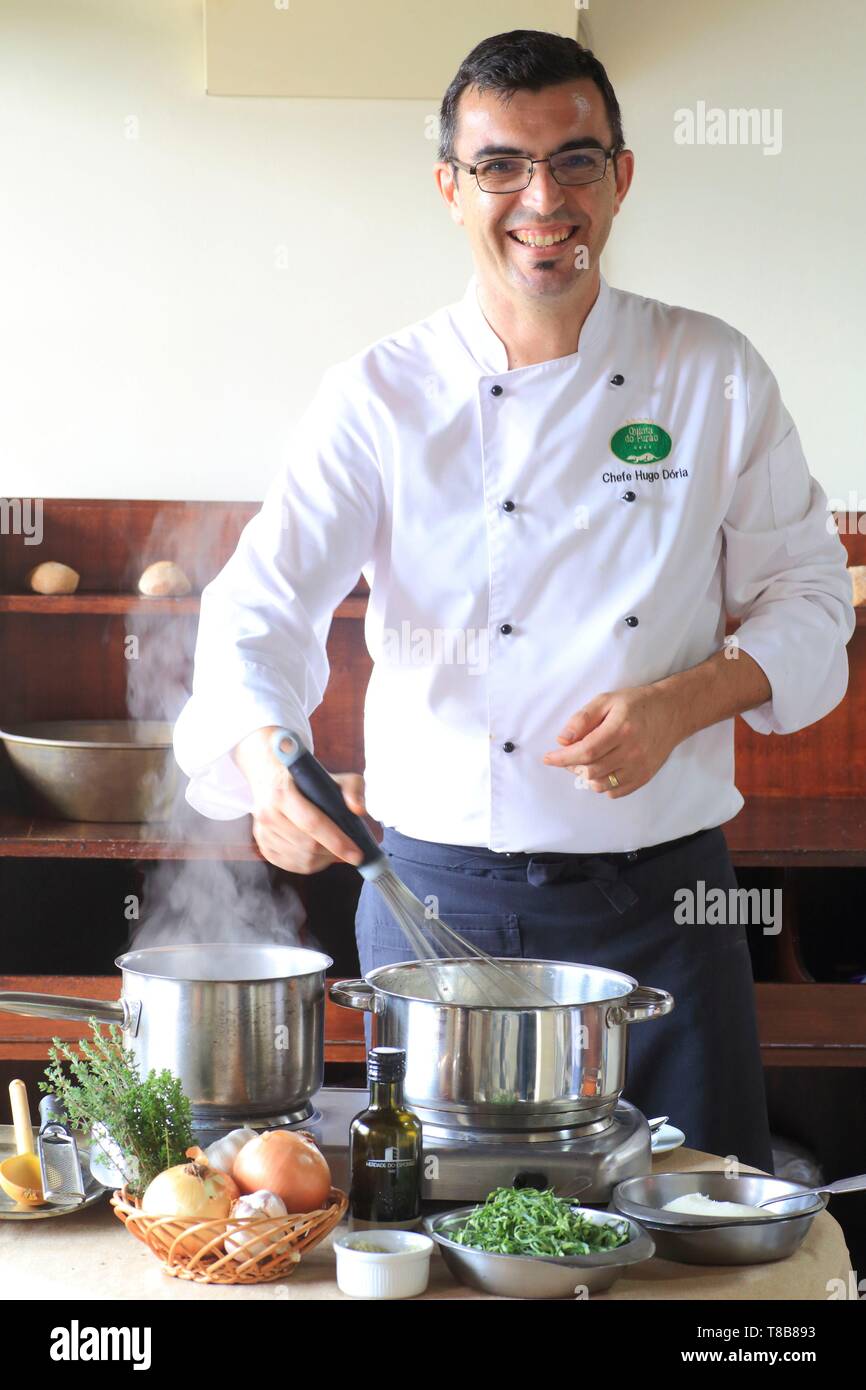 Portugal, Madeira Island, Santana, Quinta do Furao, preparation of ...