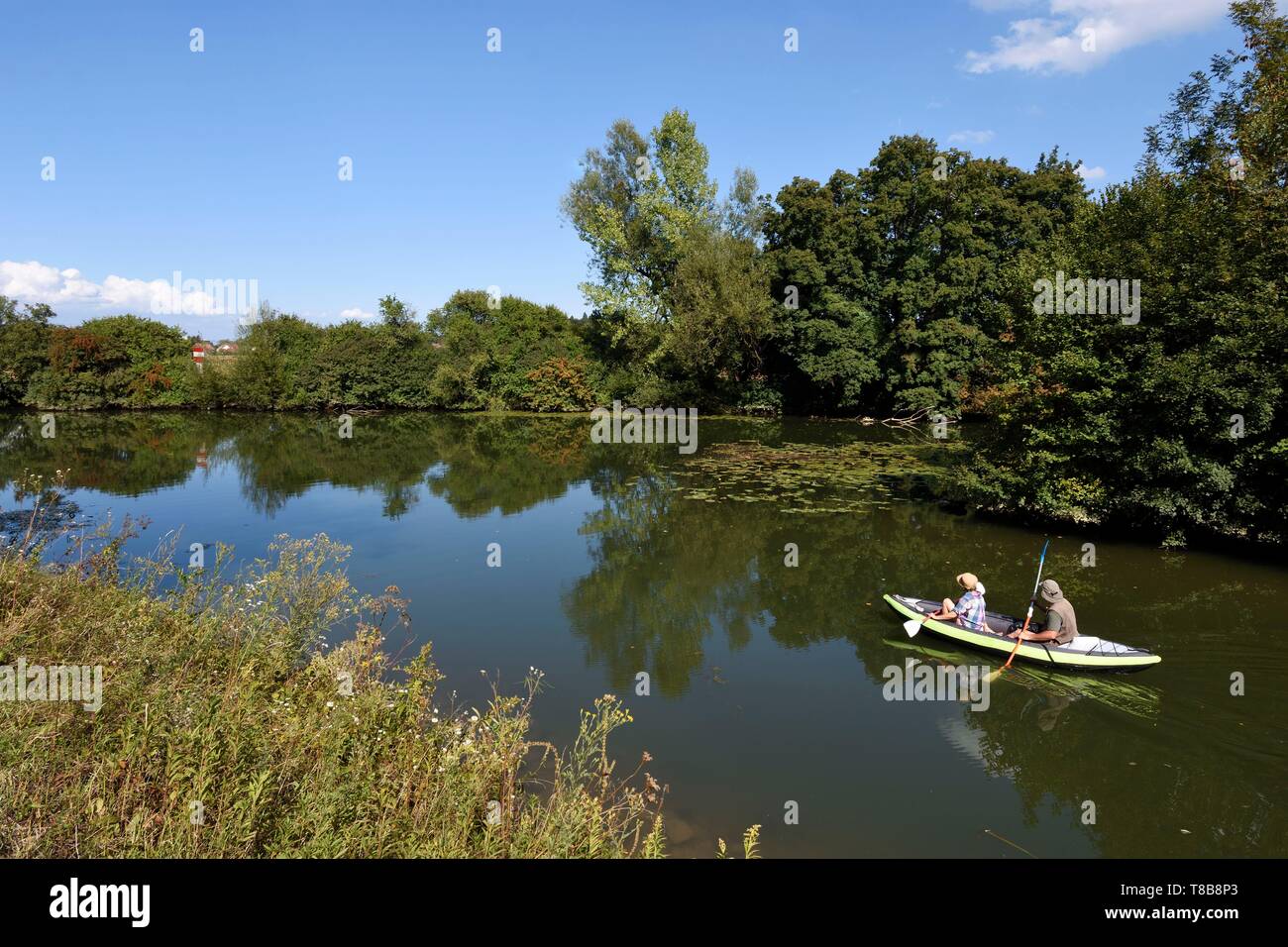 France, Doubs, Allenjoie, Allan river, canoeing Stock Photo - Alamy