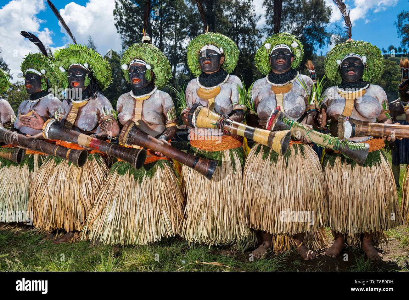 Papua New Guinea, Enga Province, Enga tribe, Enga Show, Wabag region ...