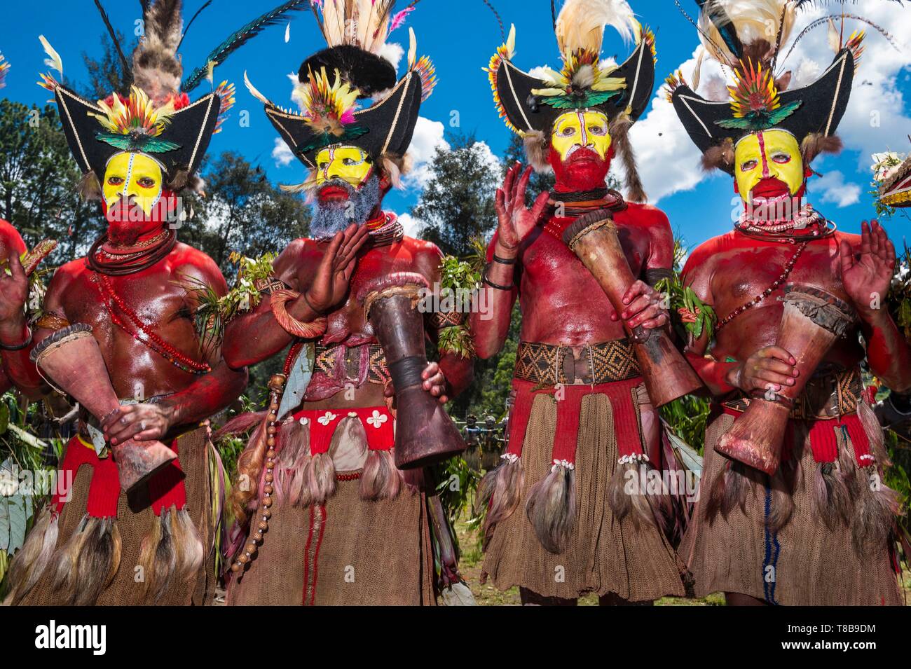 Papua New Guinea, Enga Province, Enga tribe, Enga Show, Wabag region ...
