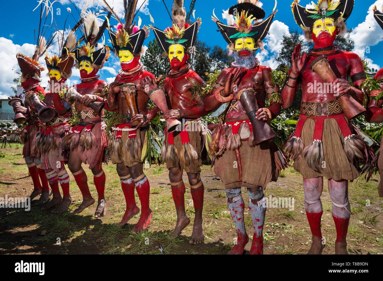 Papua New Guinea, Enga Province, Enga tribe, Enga Show, Wabag region ...