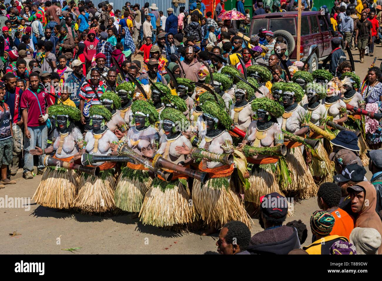 Papua New Guinea, Enga Province, Enga tribe, Enga Show, Wabag region ...