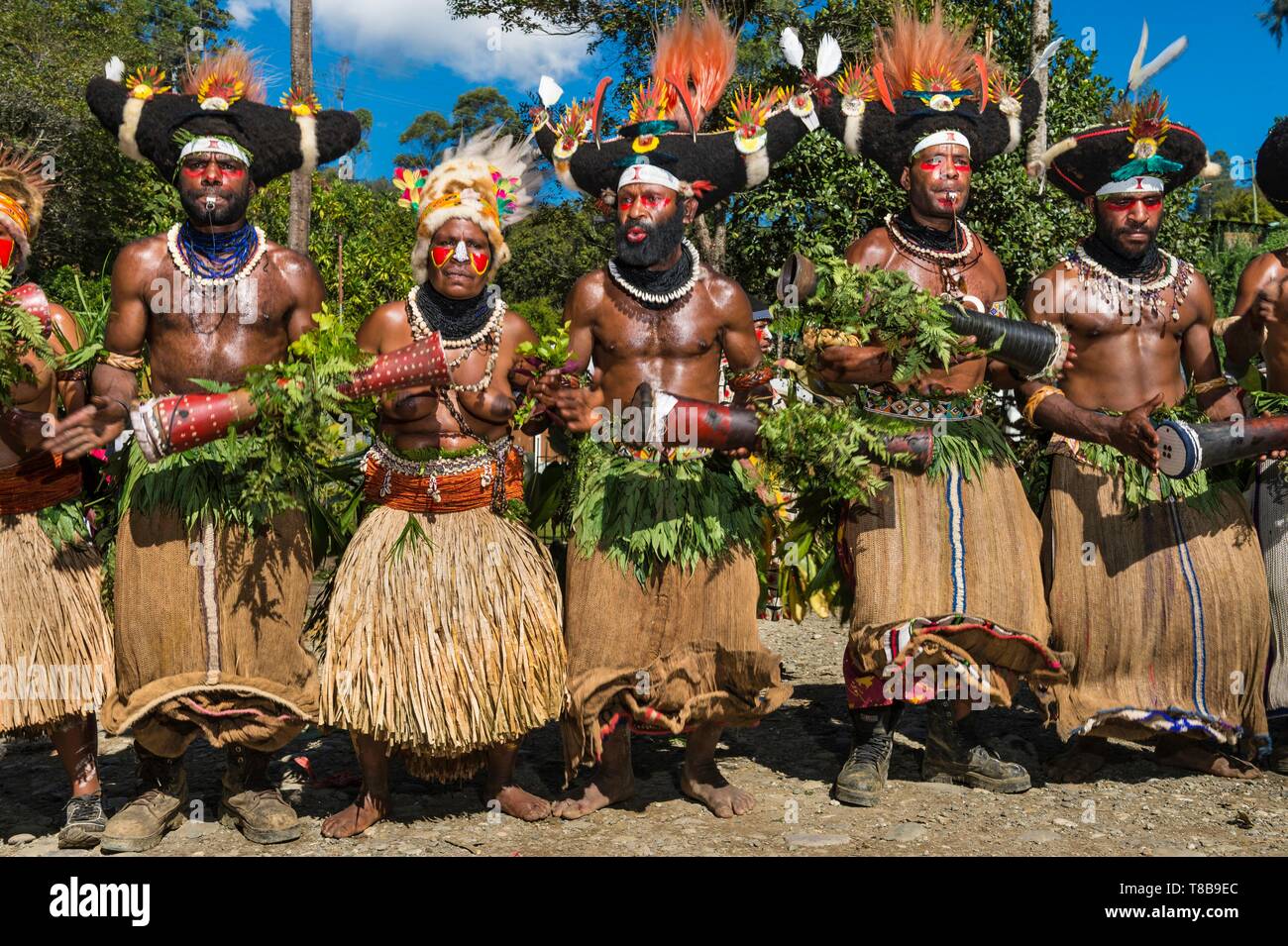 Papua New Guinea, Enga Province, Enga tribe, Enga Show, Wabag region ...