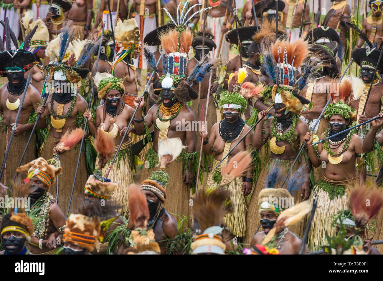 Papua New Guinea, Enga Province, Enga tribe, Enga Show, Wabag region ...