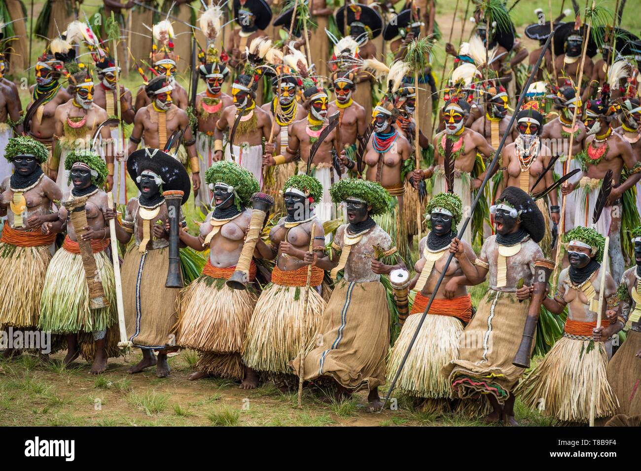 Papua New Guinea, Enga Province, Enga tribe, Enga Show, Wabag region ...