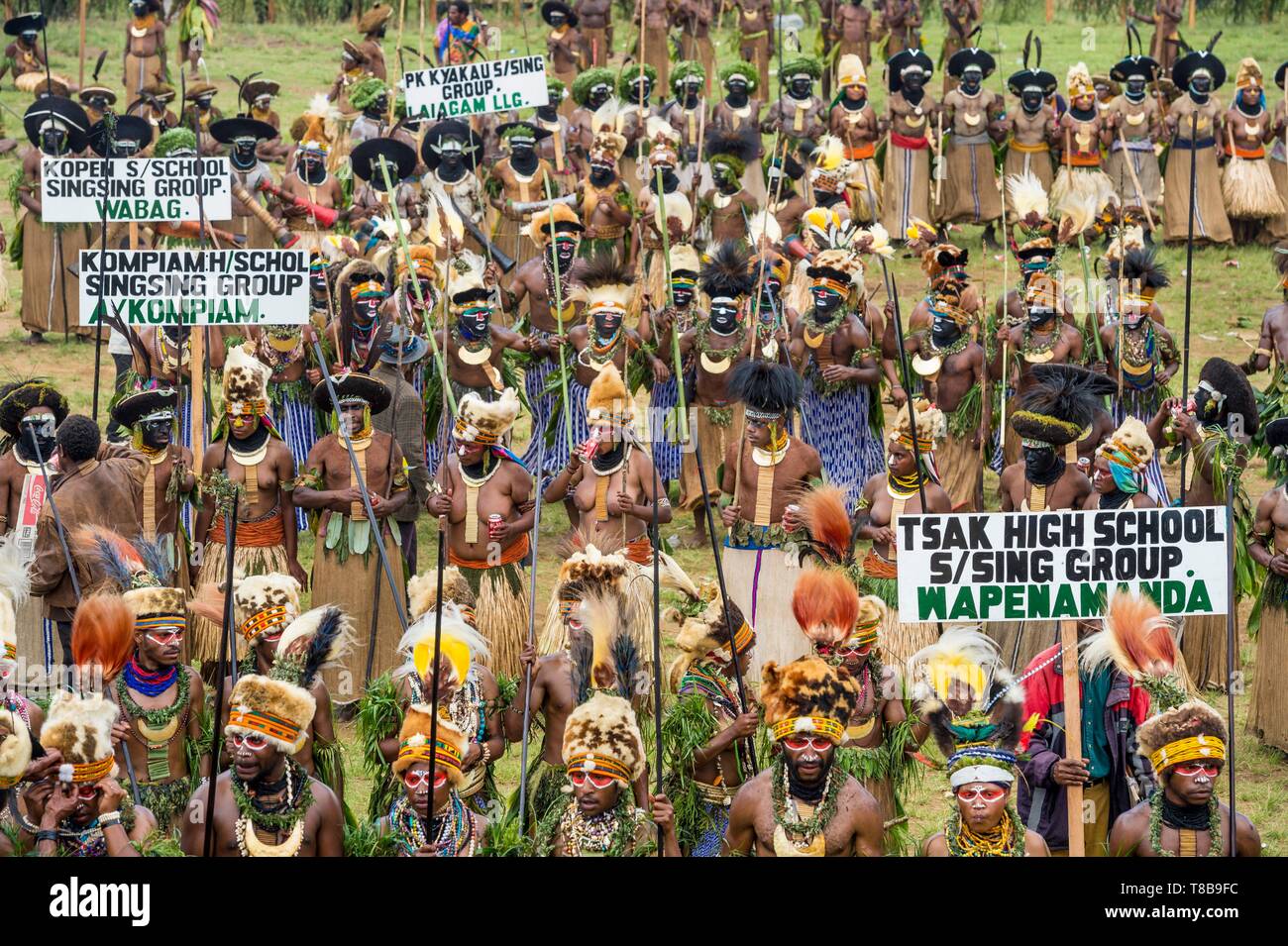 Papua New Guinea, Enga Province, Enga tribe, Enga Show, Wabag region ...