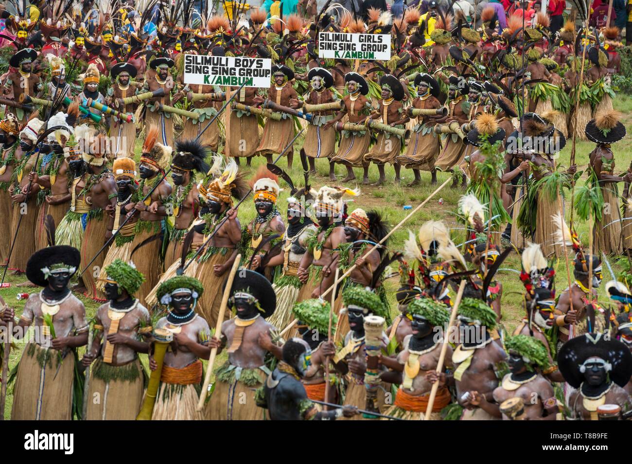 Papua New Guinea, Enga Province, Enga tribe, Enga Show, Wabag region ...