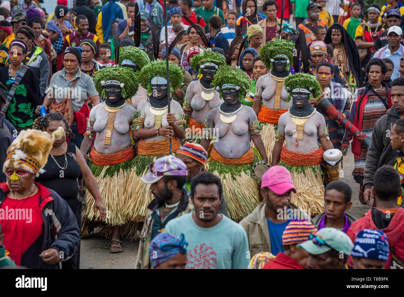 Papua New Guinea, Enga Province, Enga tribe, Enga Show, Wabag region ...