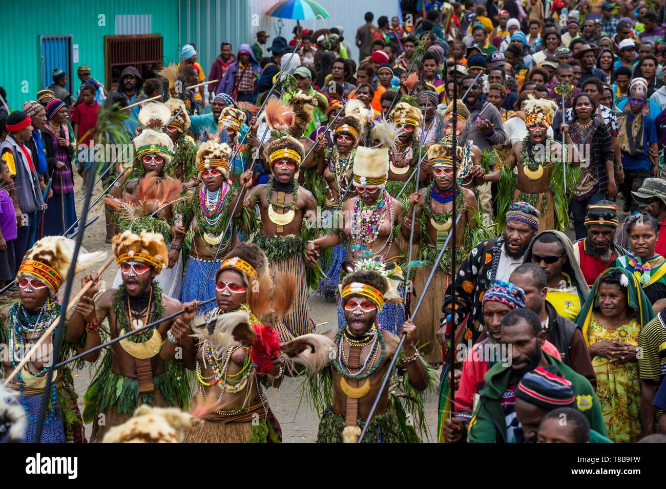 Papua New Guinea, Enga Province, Enga tribe, Enga Show, Wabag region ...