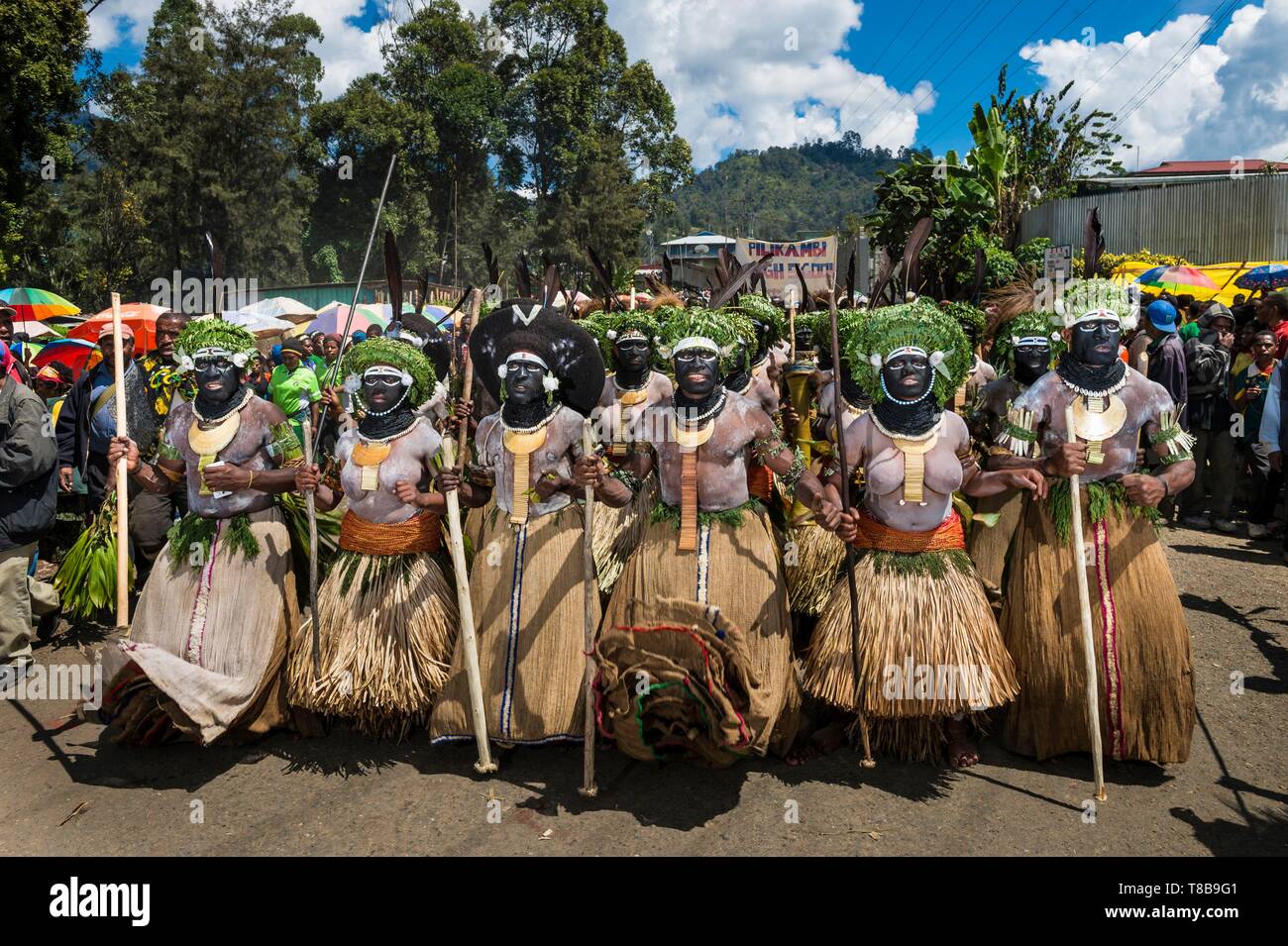 Papua New Guinea, Enga Province, Enga tribe, Enga Show, Wabag region ...