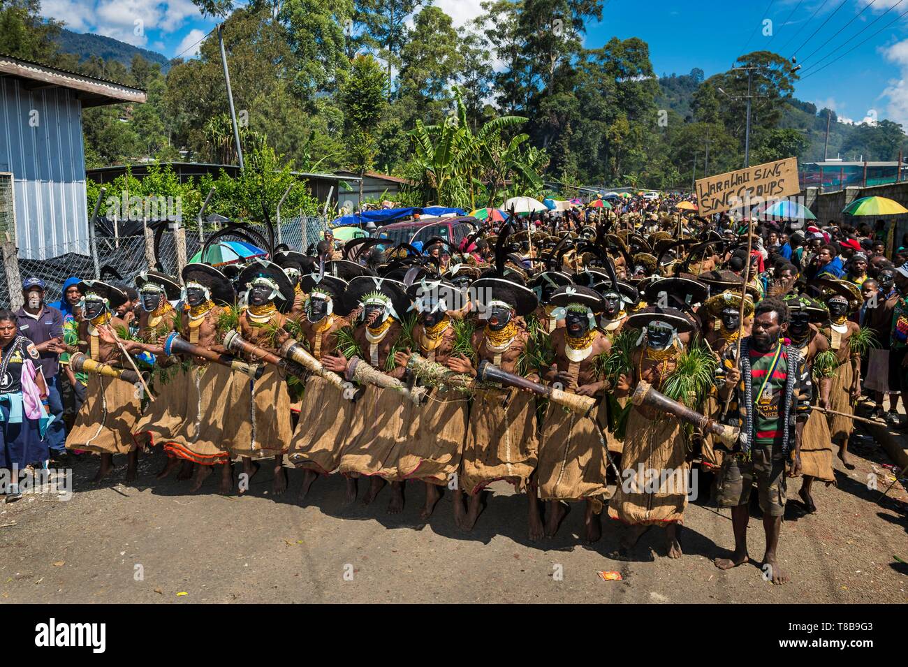 Papua New Guinea, Enga Province, Enga tribe, Enga Show, Wabag region ...