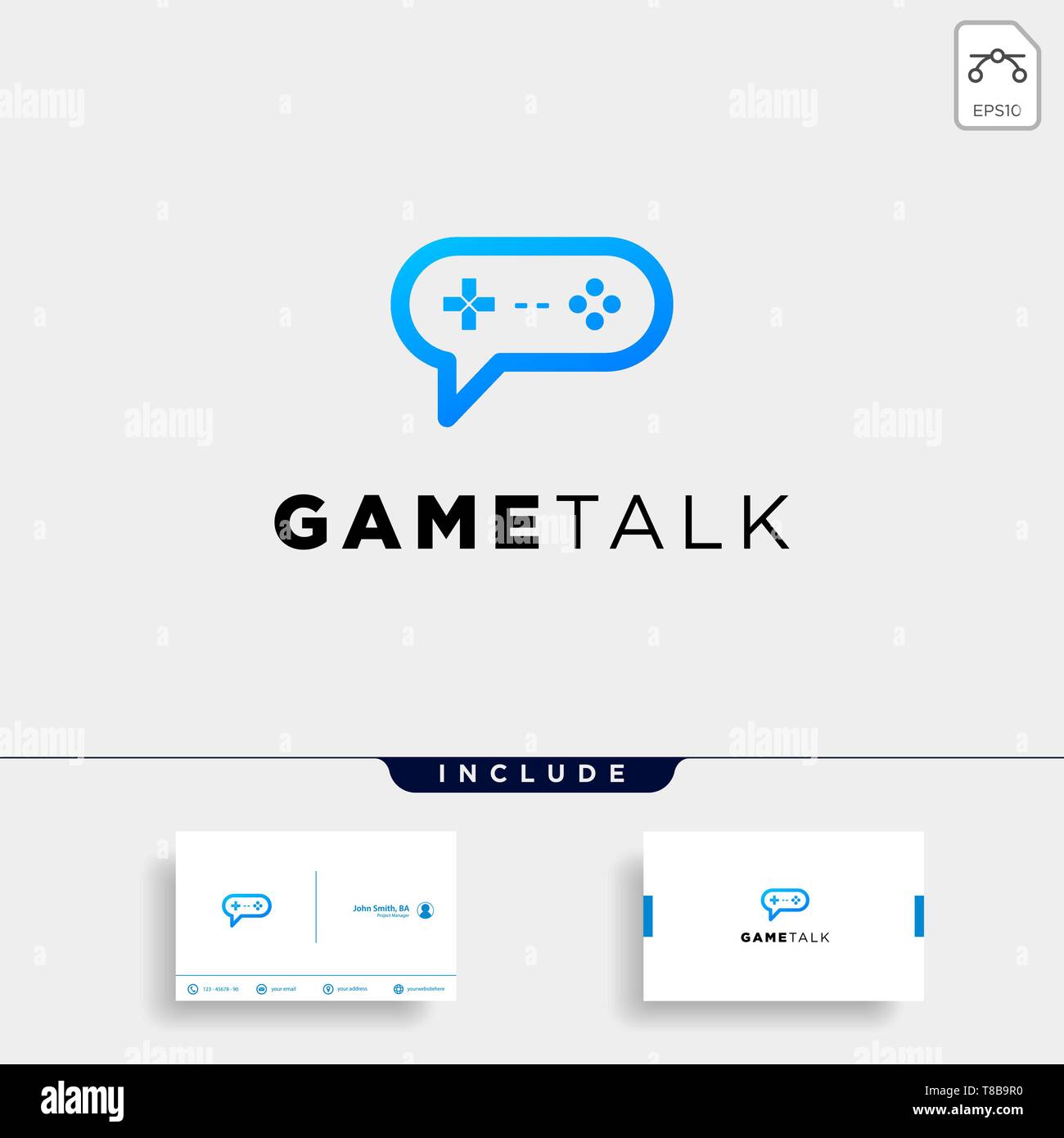 game talk logo design template vector illustration icon element Stock ...