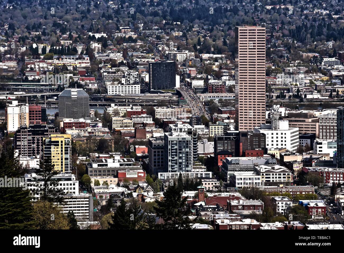 Downtown Portland during a summer day Stock Photo - Alamy