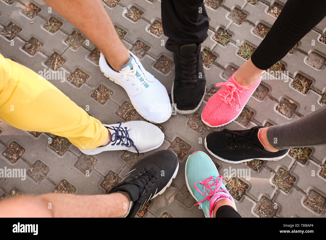 Sport shoes circle group hi-res stock photography and images - Alamy
