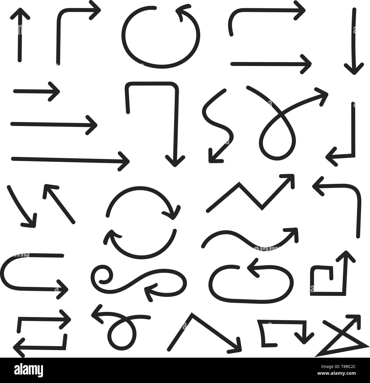 Vector cartoon arrows Black and White Stock Photos & Images - Alamy