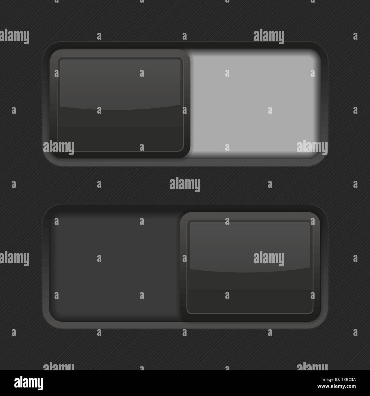 Toggle switch buttons. Black interface elements Stock Vector Image ...