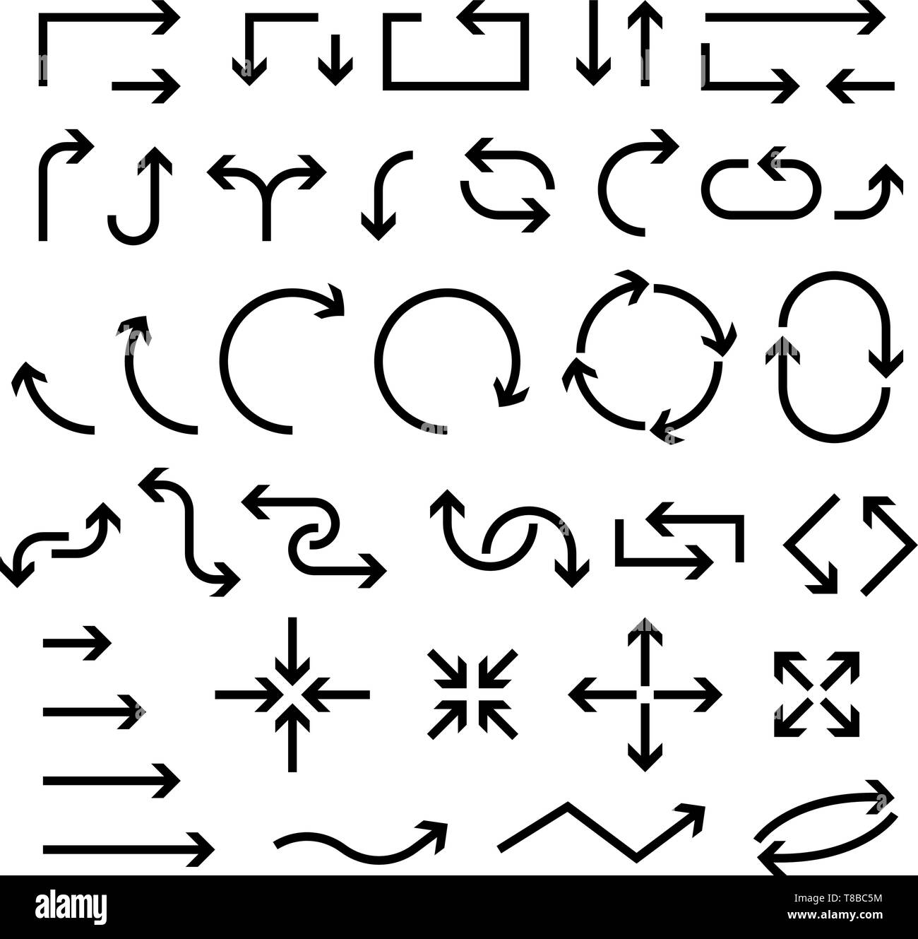 Arrows. Black filigree icons Stock Vector Image & Art - Alamy