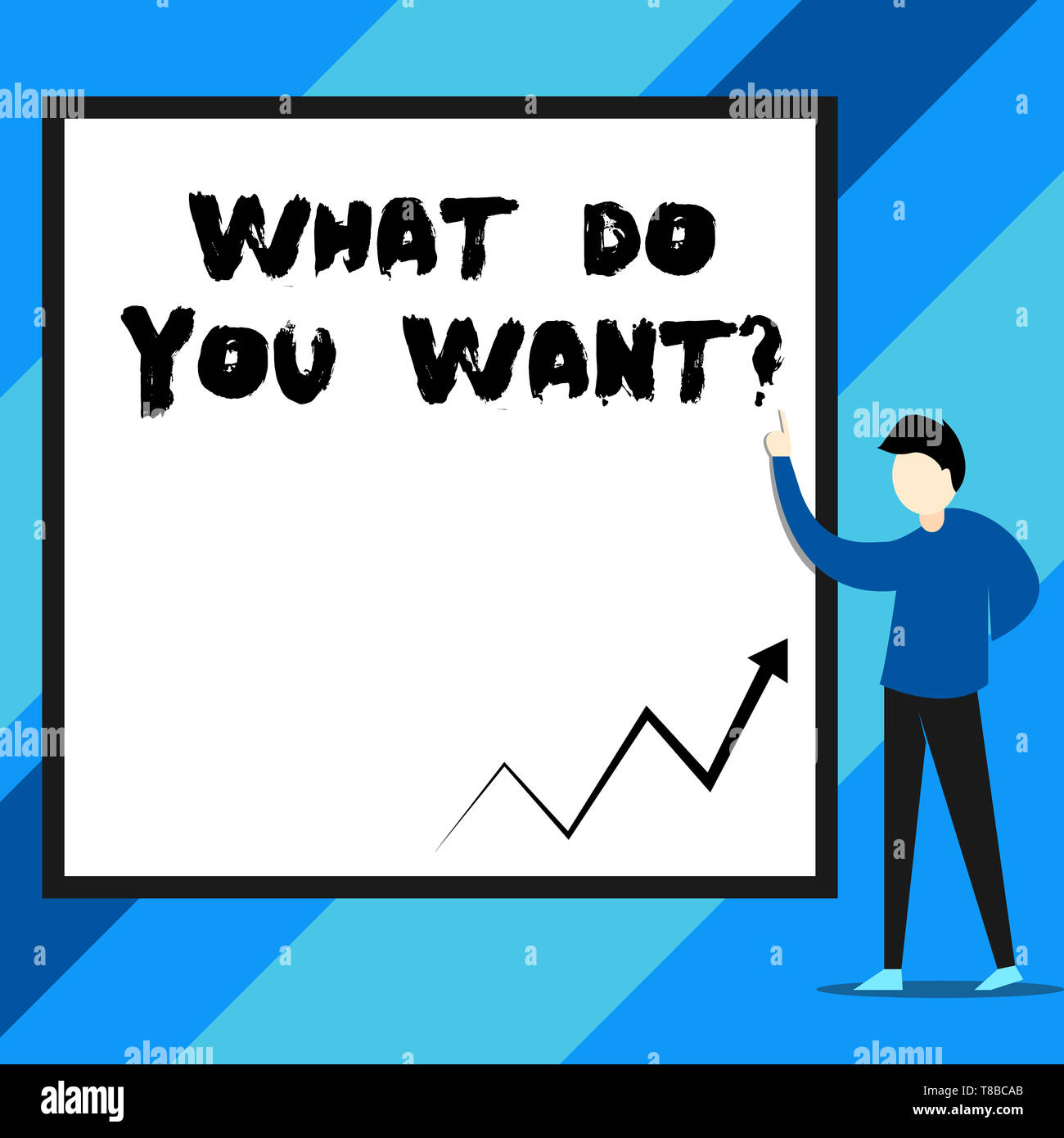 Text sign showing What Do You Want Question. Business photo text say or ...