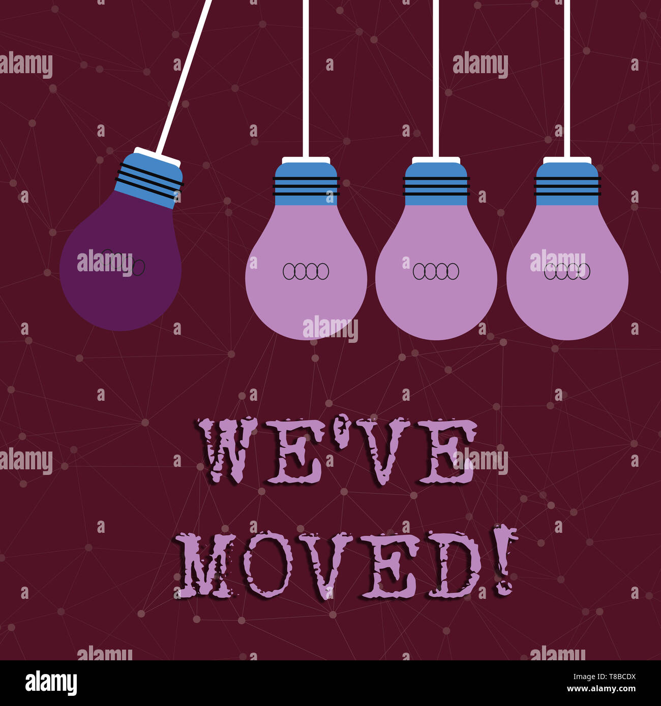 Text sign showing We Ve Moved. Business photo text having strong ...