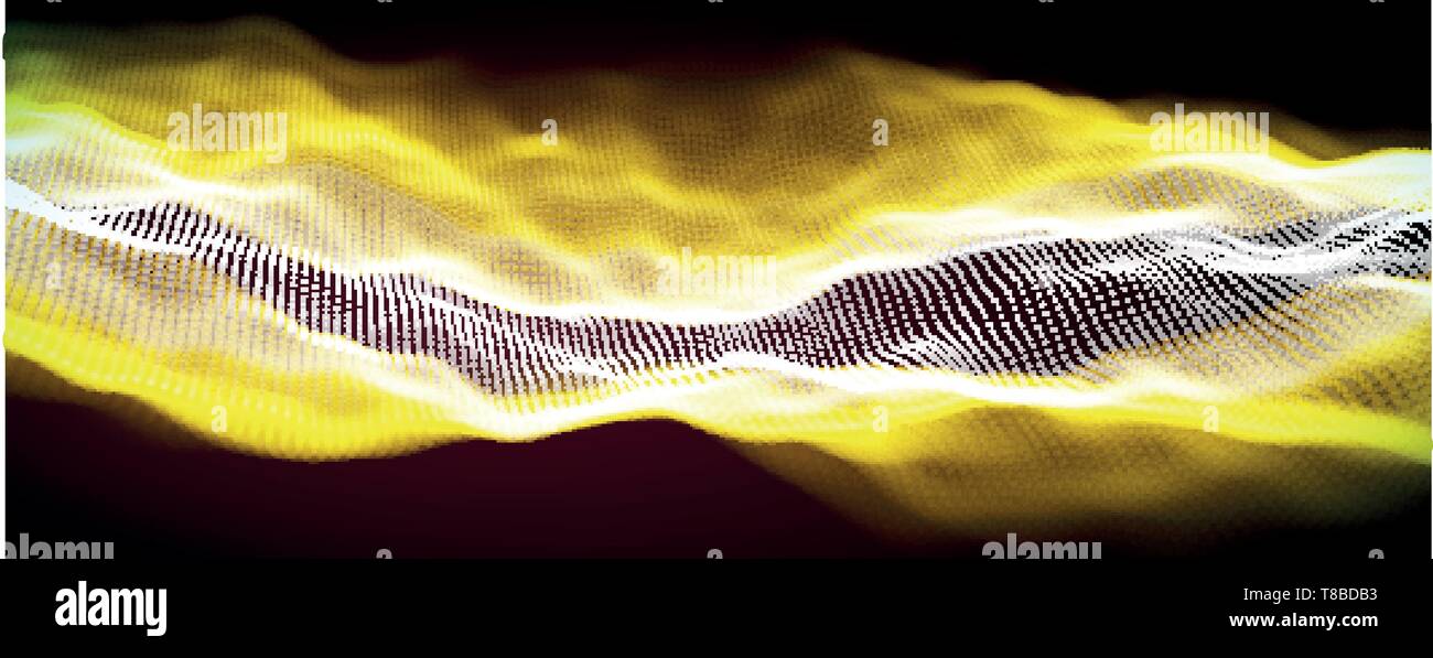 Sound wave vector . Vector music voice vibration, song waveform digital ...