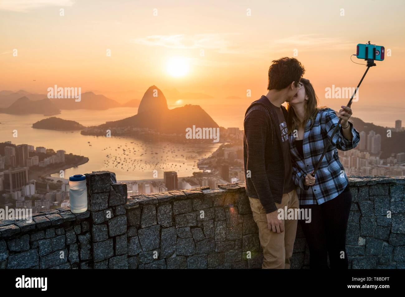 Brazil, Rio de Janeiro state, Rio de Janeiro, Sugarloaf moutain and ...