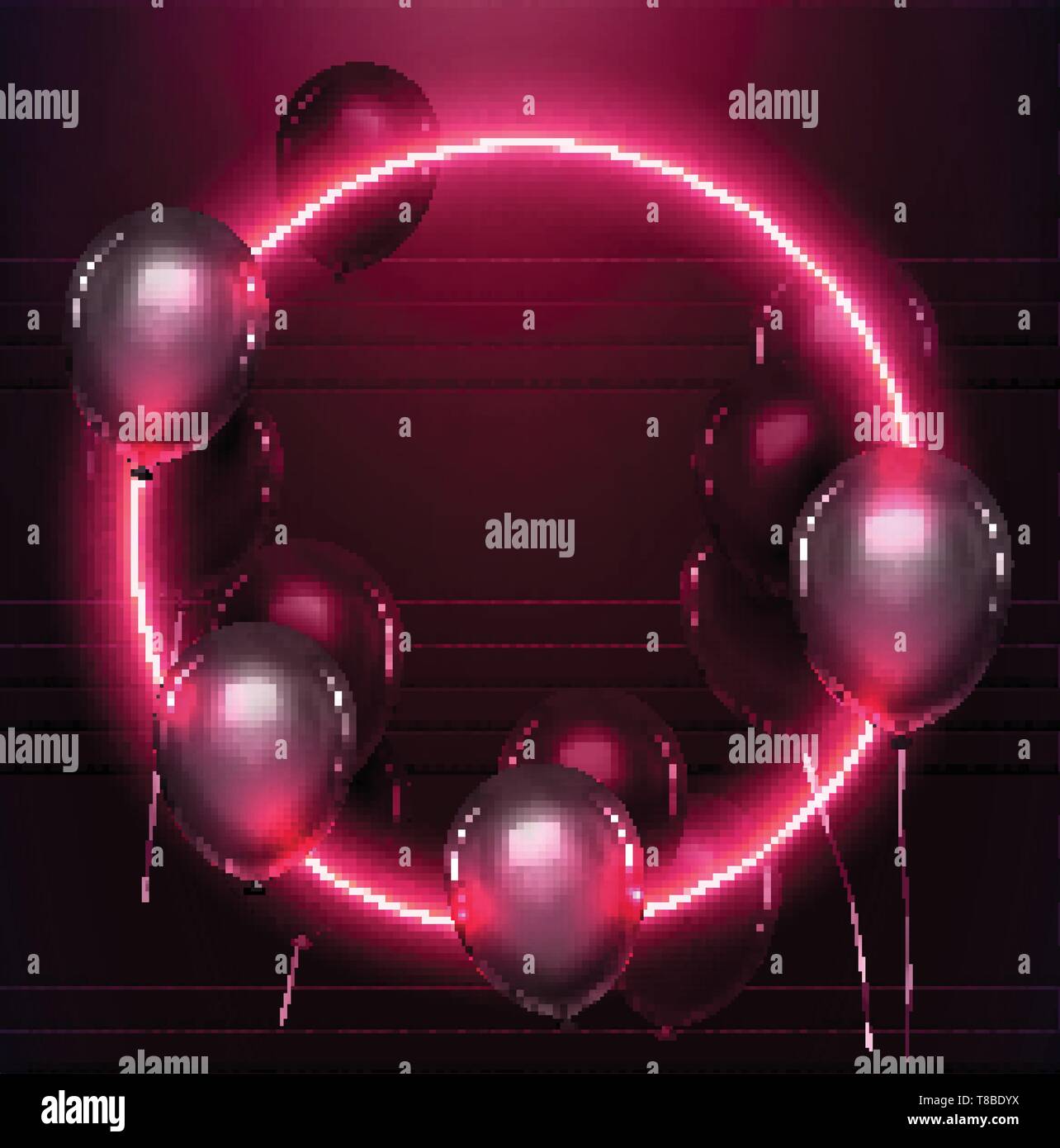 Neon circle Stock Vector Images - Alamy