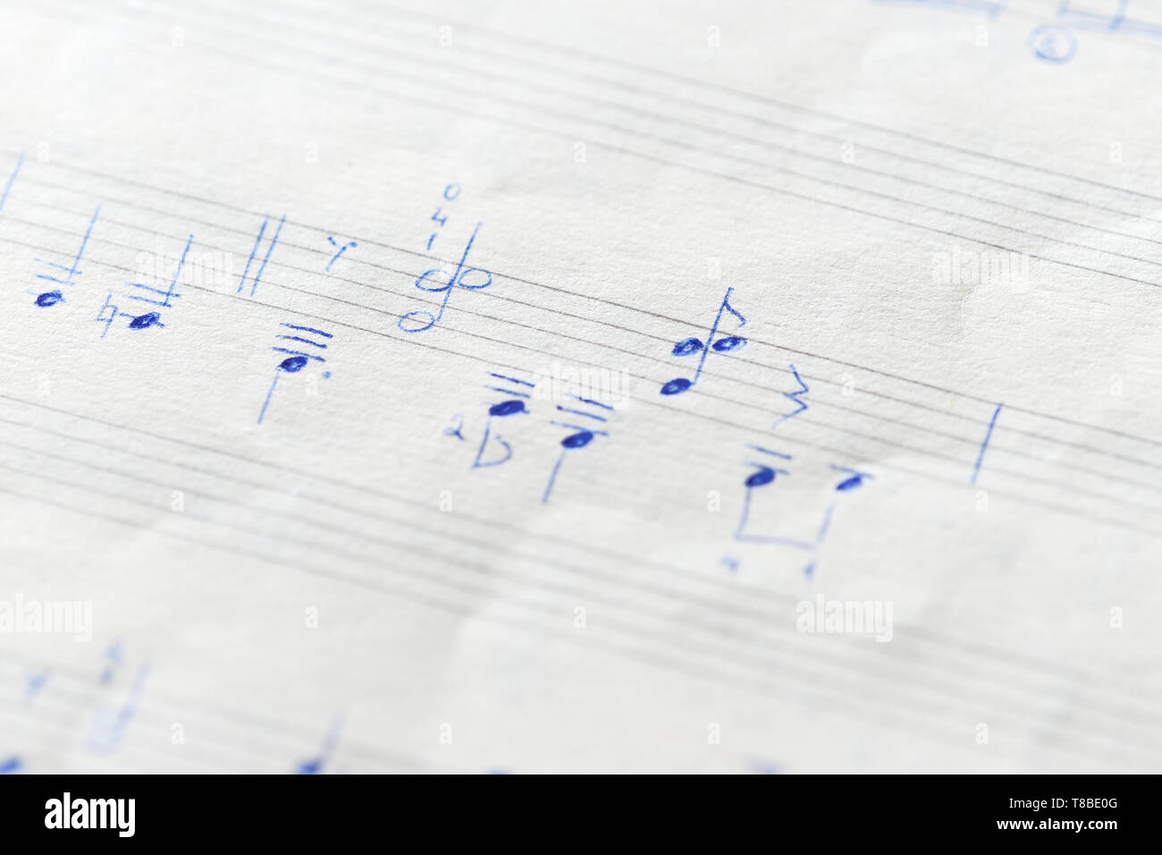 Handwritten musical notes hi-res stock photography and images - Alamy