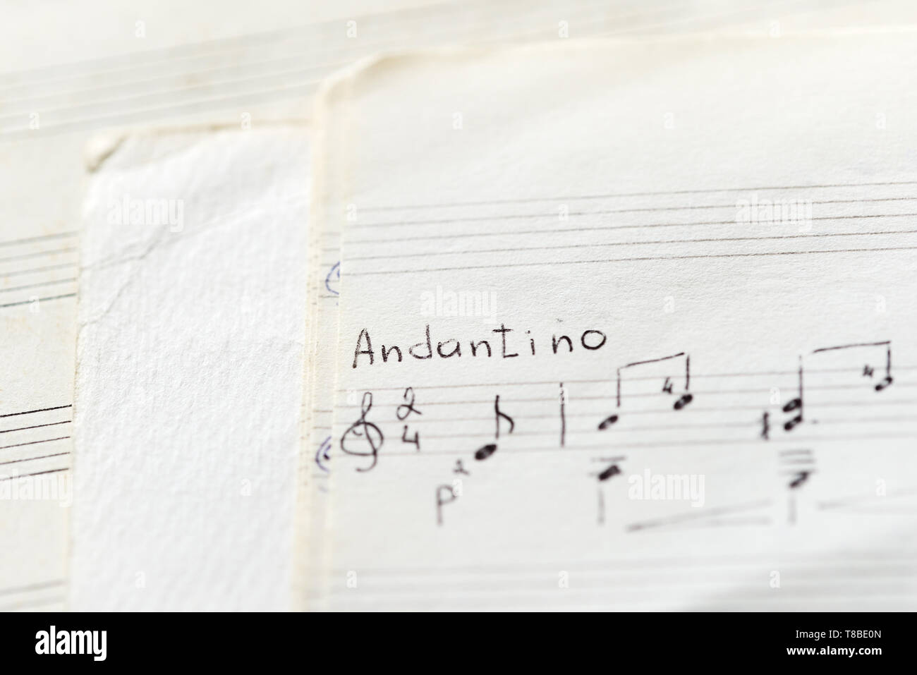 Handwritten musical notes hi-res stock photography and images - Alamy