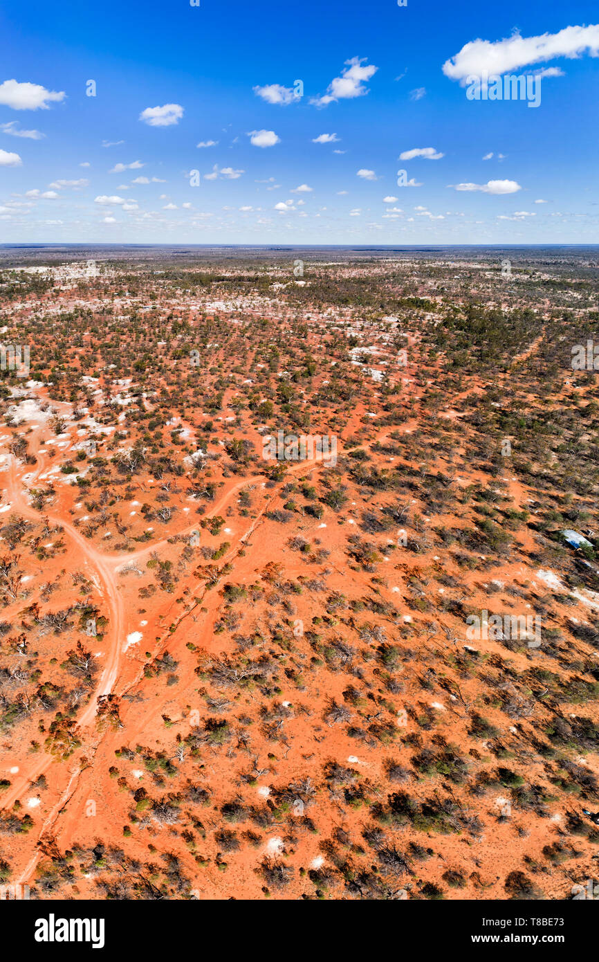 Red soils of Australian Outback around Lightning Ridge town - the ...