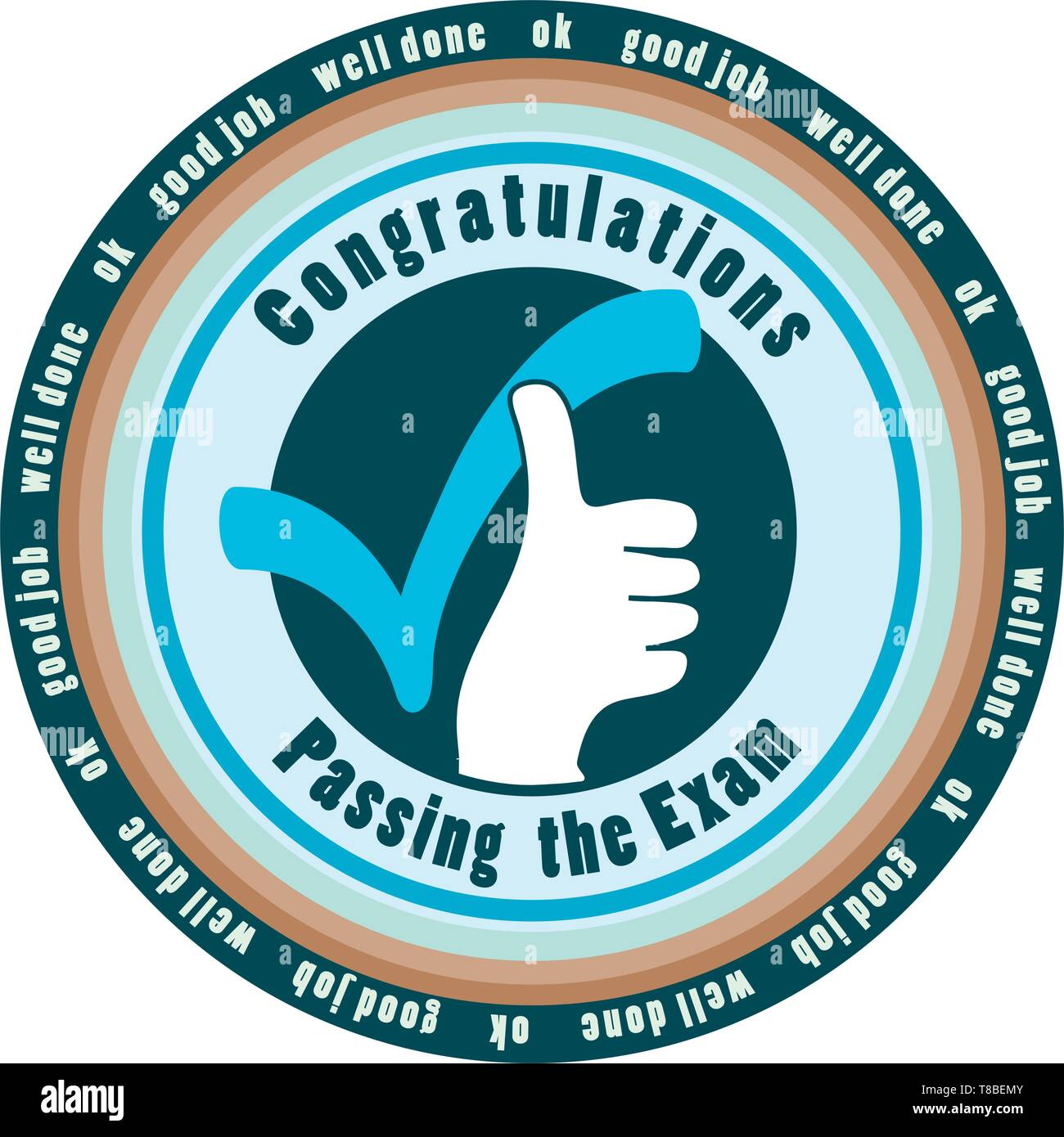Well Done On Passing Stock Vector Images Alamy