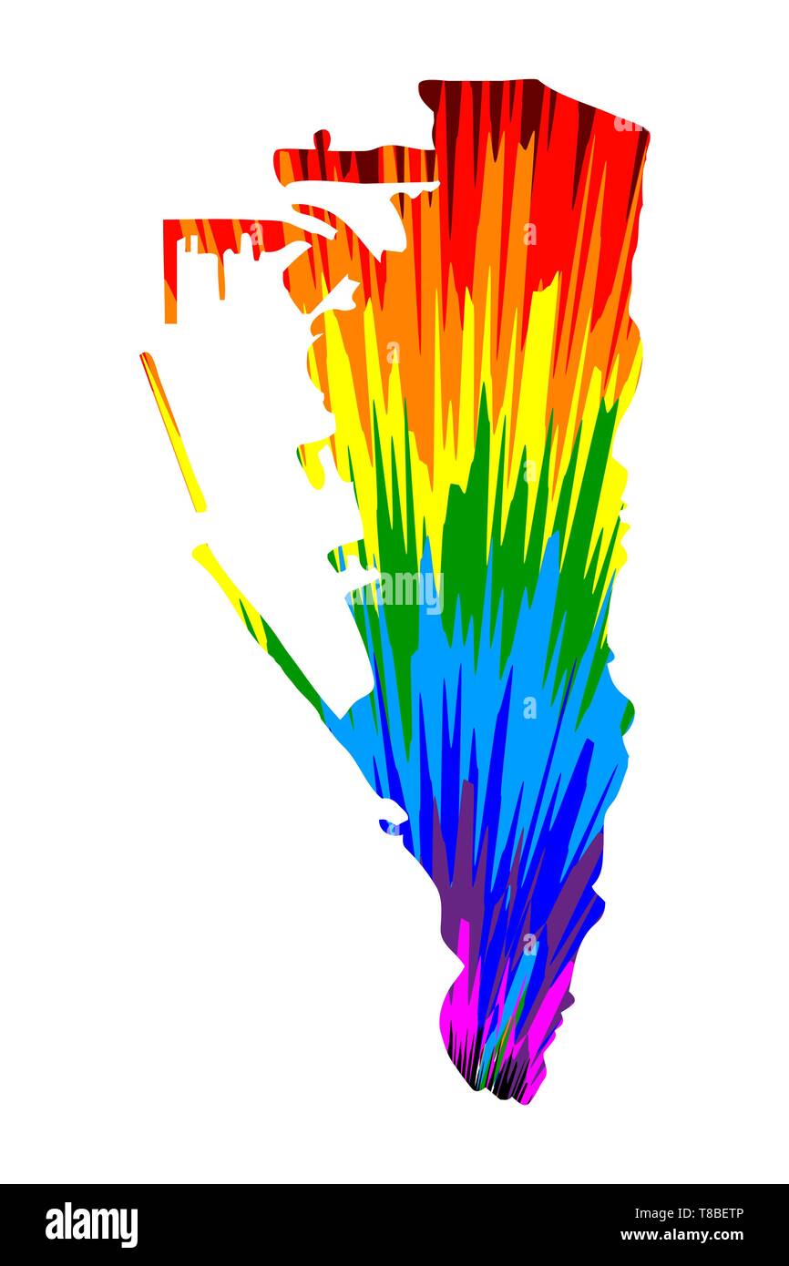 Gibraltar - map is designed rainbow abstract colorful pattern ...