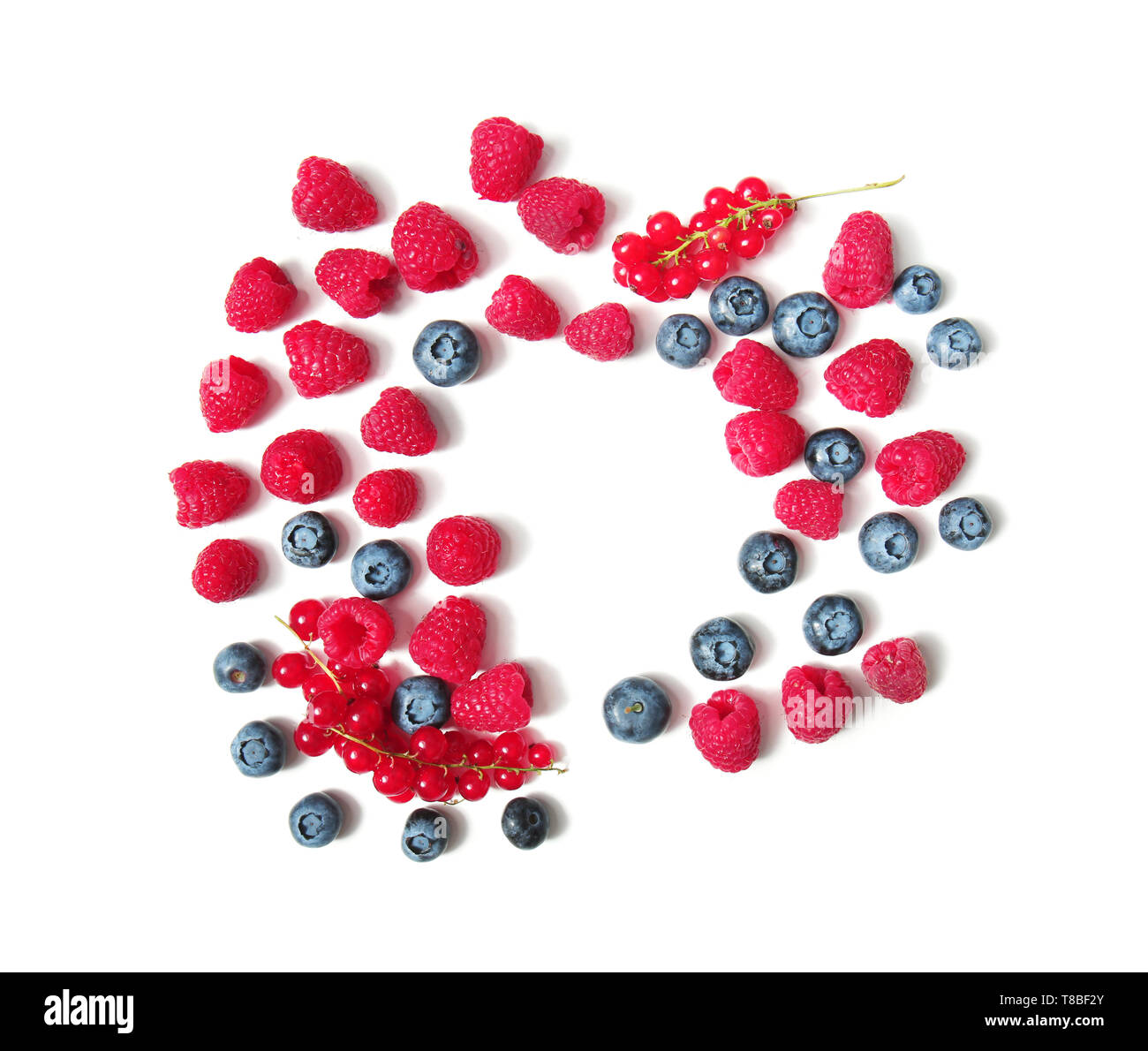 Delicious ripe berries on white background Stock Photo - Alamy