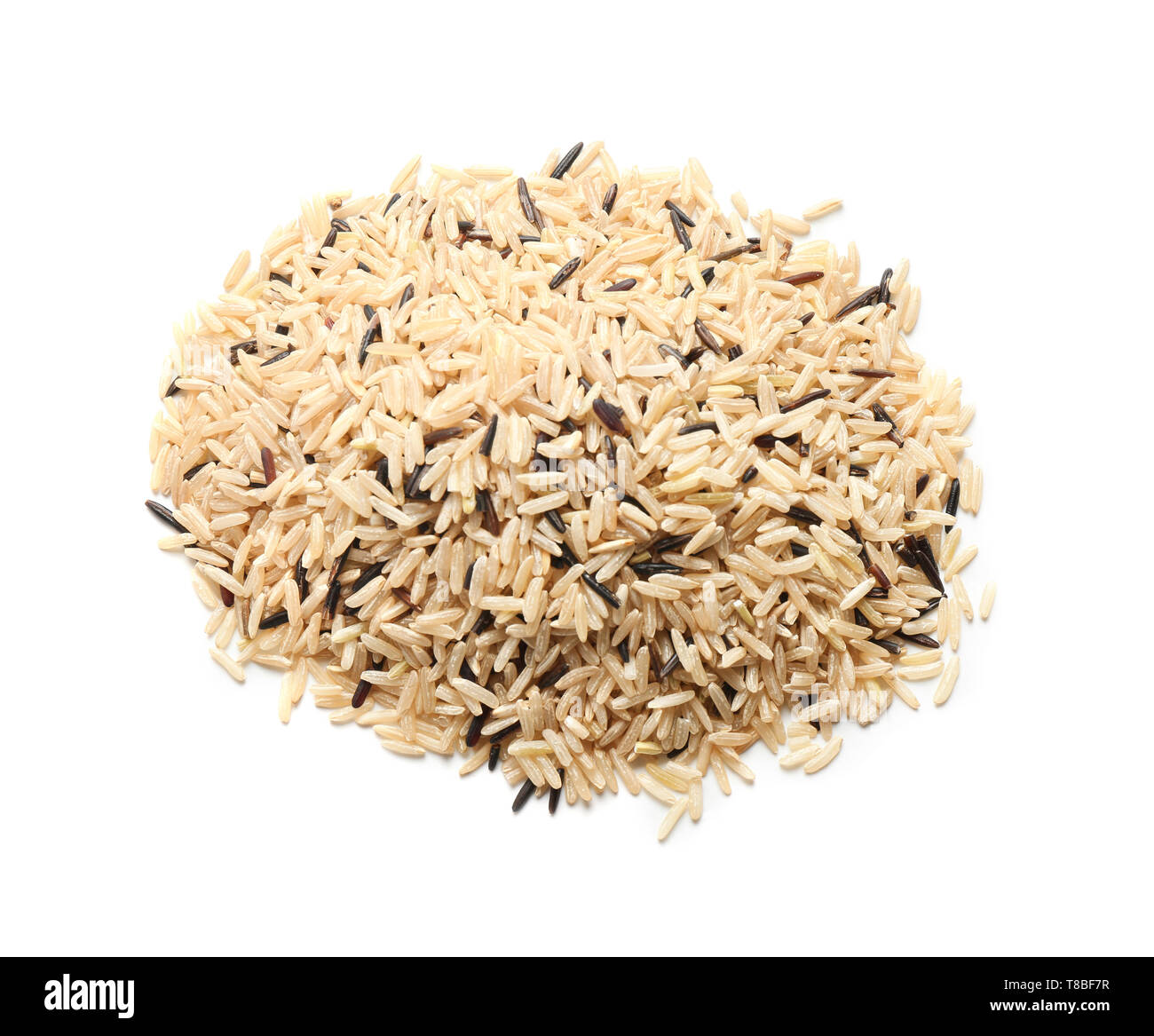 Heap of rice on white background Stock Photo - Alamy