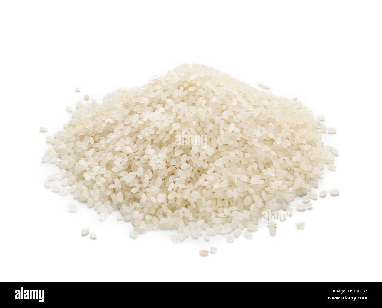 Heap of rice on white background Stock Photo - Alamy