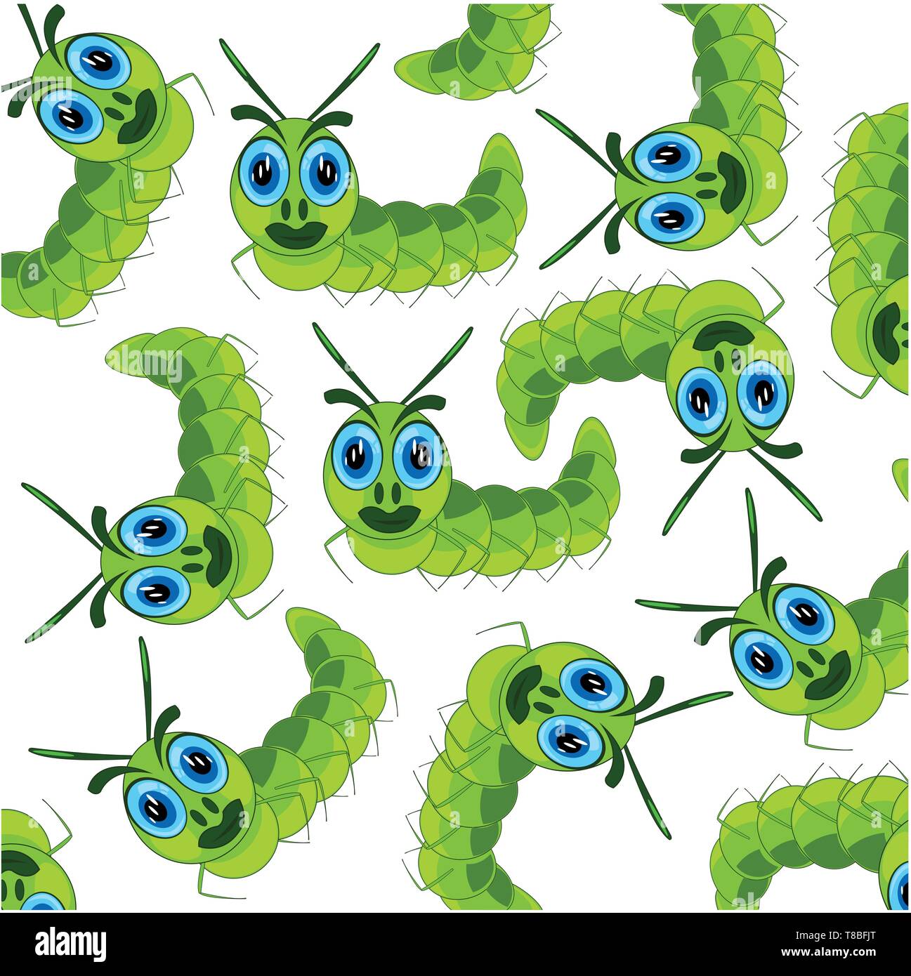 Vector illustration of the decorative pattern of the maggot of the ...