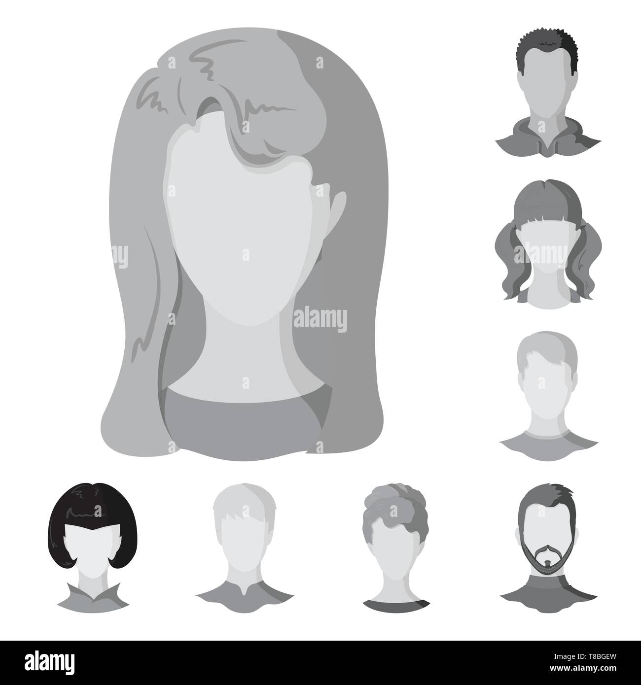 Vector illustration of character and profile logo. Collection of ...