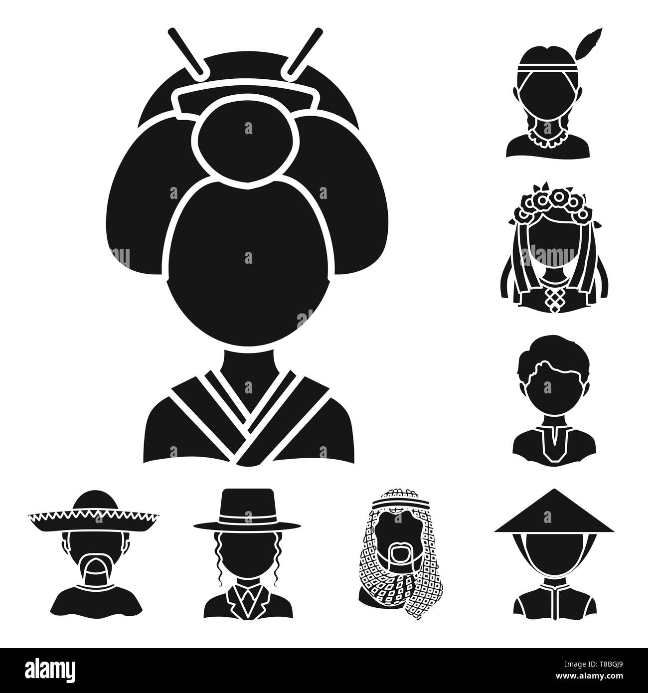Vector design of person and culture logo. Set of person and race stock ...