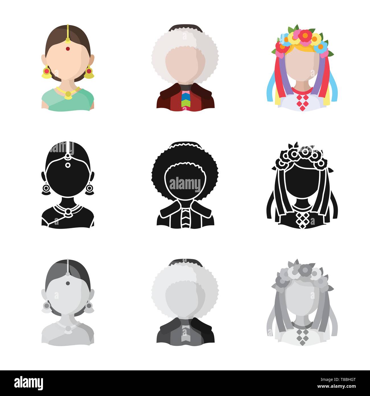 Vector illustration of imitator and resident symbol. Set of imitator ...