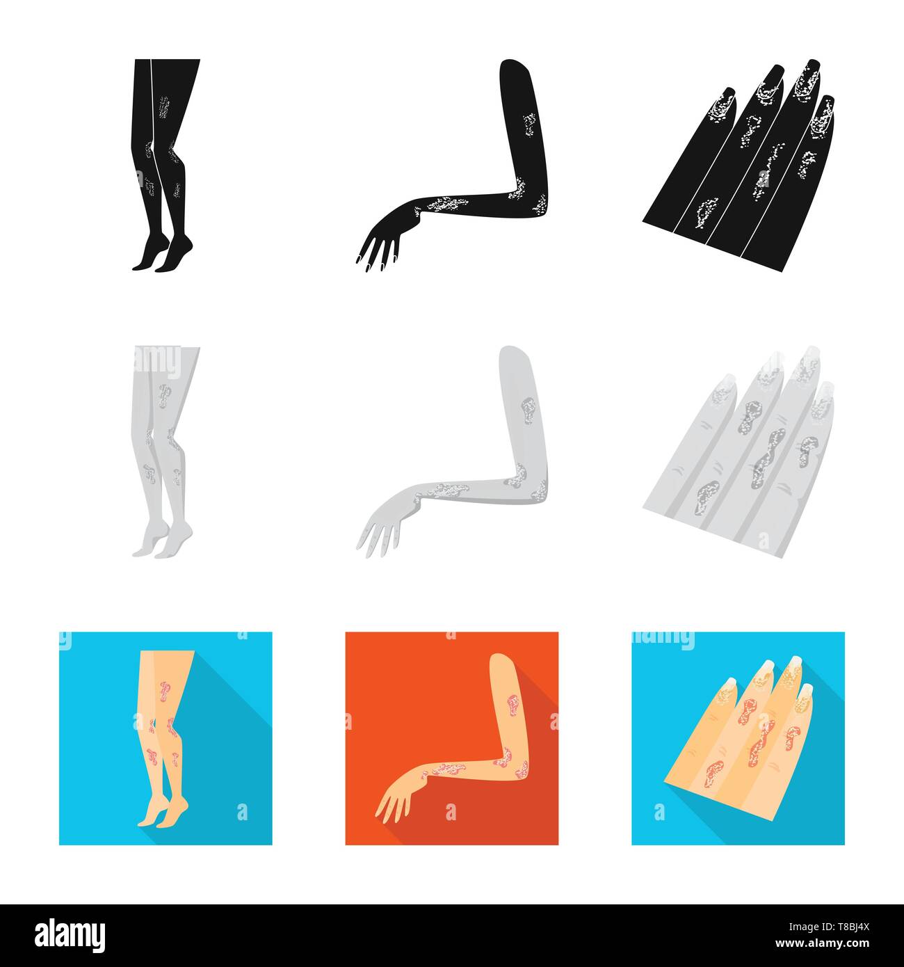 Fingers legs Stock Vector Images - Alamy