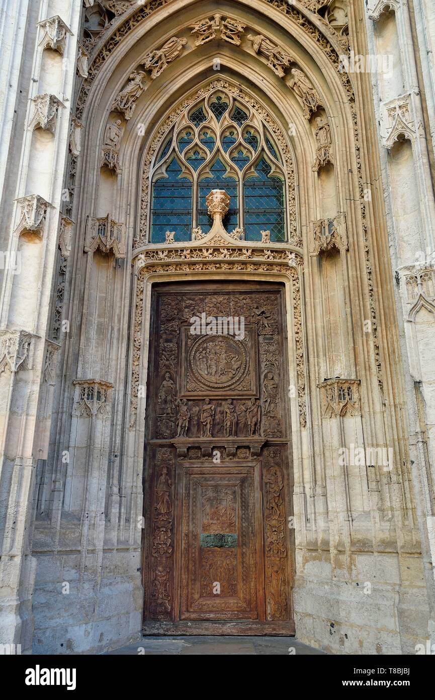 France, Seine Maritime, Rouen, Gothic Church of St Maclou (15th century ...