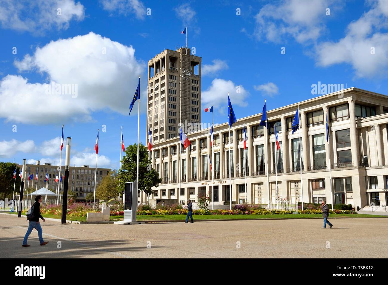 France, Seine Maritime, Le Havre, Downtown rebuilt by Auguste Perret ...