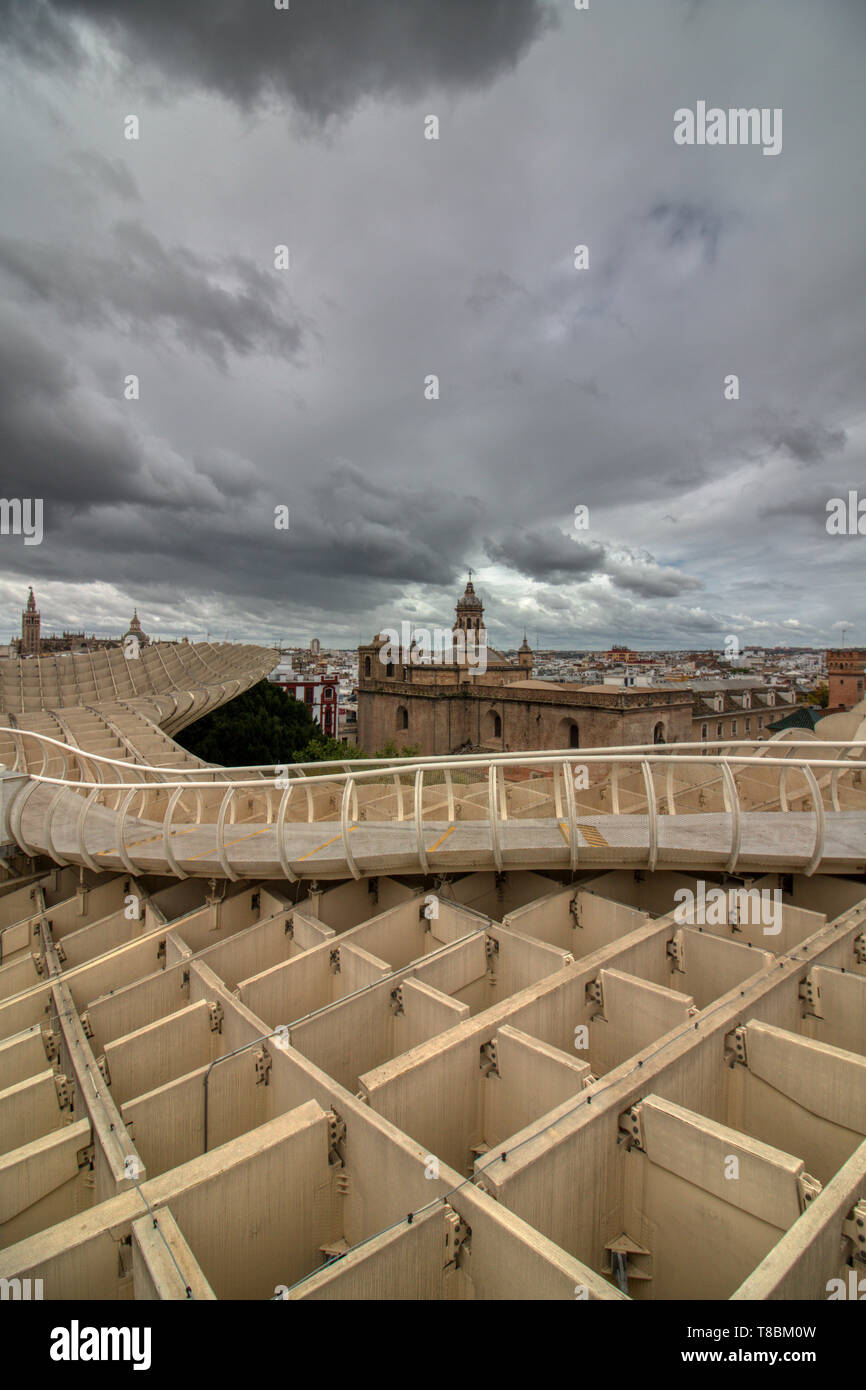 Seville, Spain - April 06, 2019: The structure of Space Metropol ...