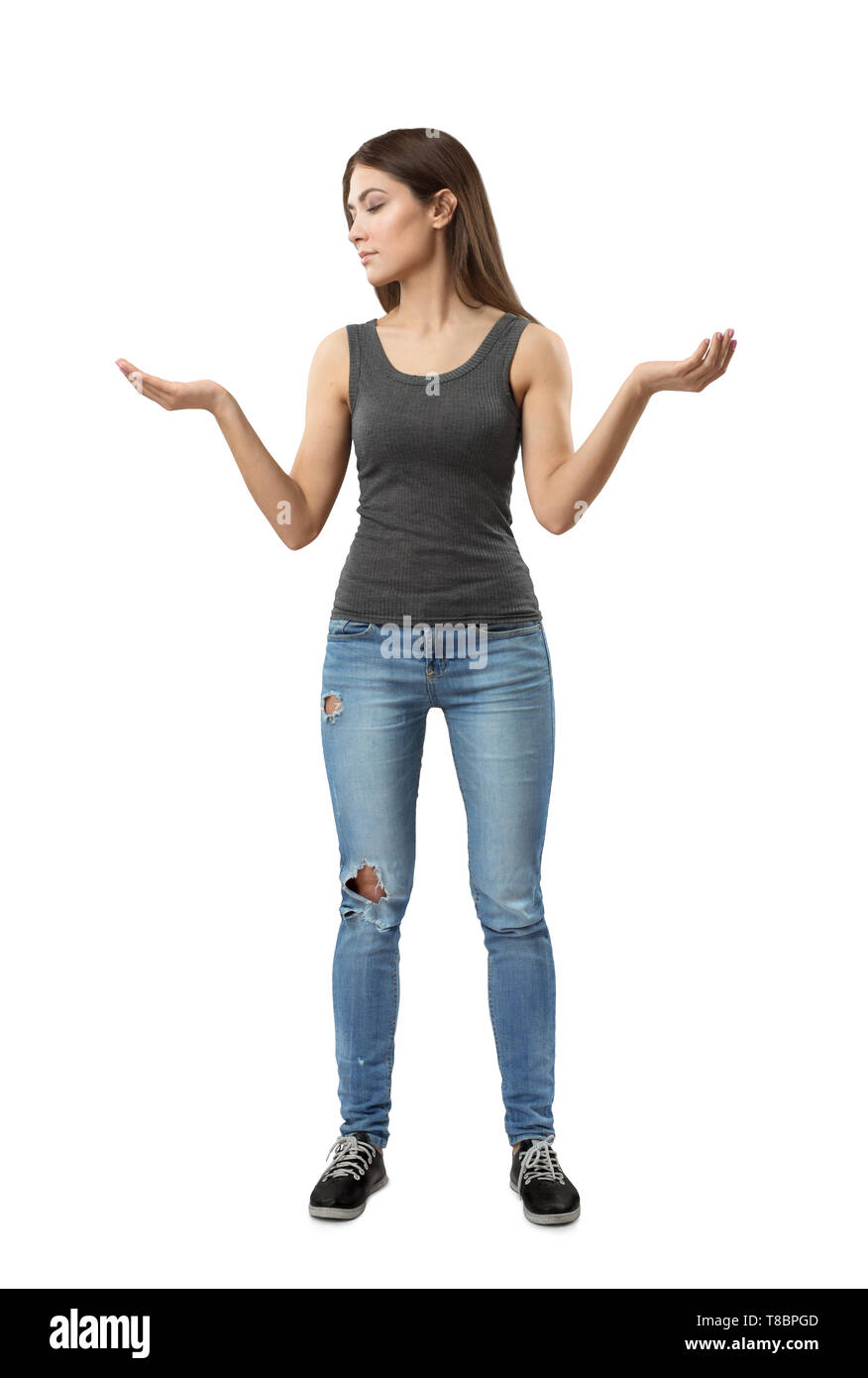 Girl facing front Cut Out Stock Images & Pictures - Alamy