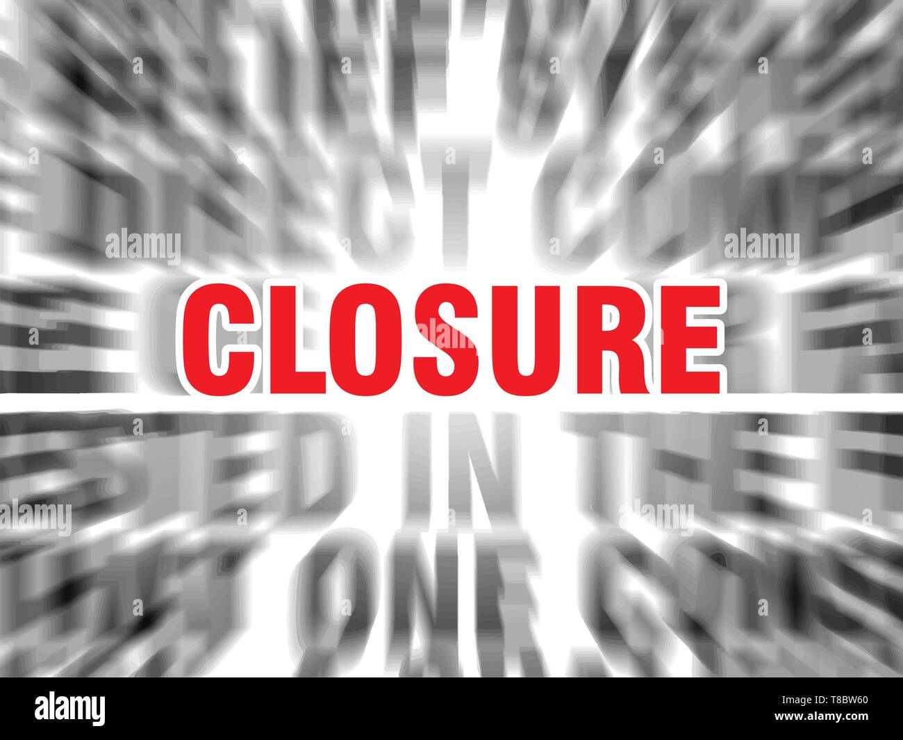 blurred text with focus on closure Stock Vector Image & Art - Alamy
