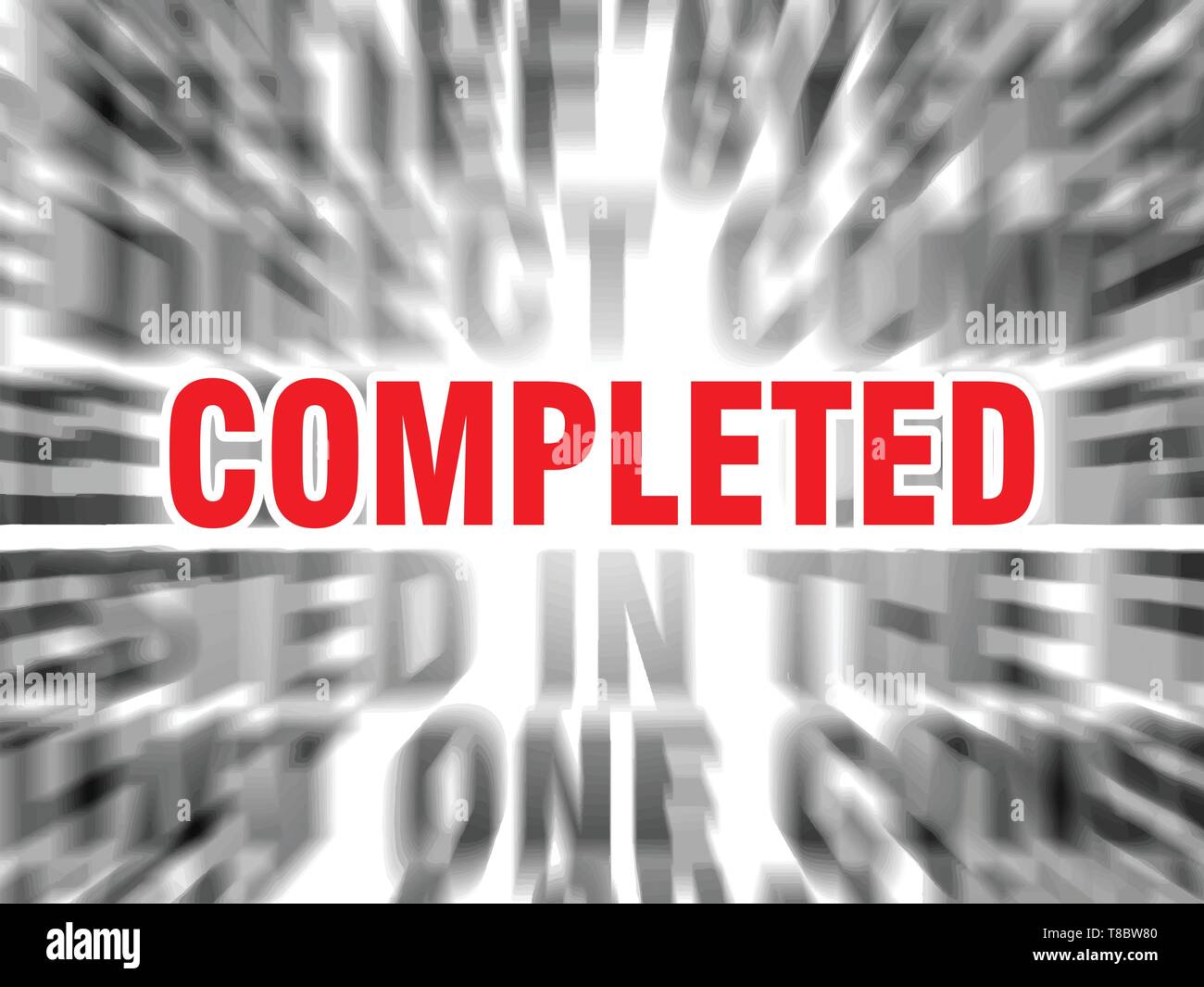 Completed word Stock Vector Images - Alamy